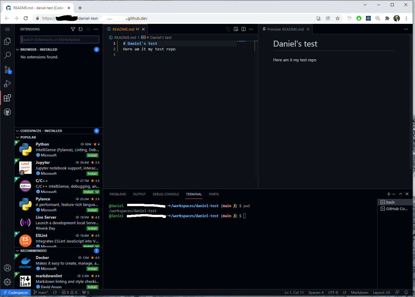Environment Variables as GitHub Codespaces Secret - Daniel Abrahamberg
